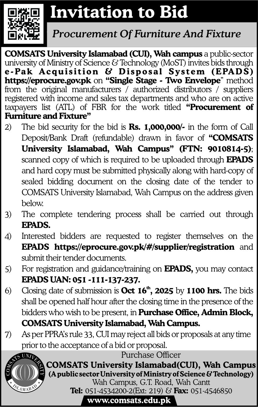 CUI | COMSATS University Islamabad, Wah Campus